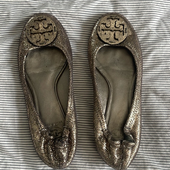 Tory Burch | Shoes | Tory Burch Gold Flats | Poshmark